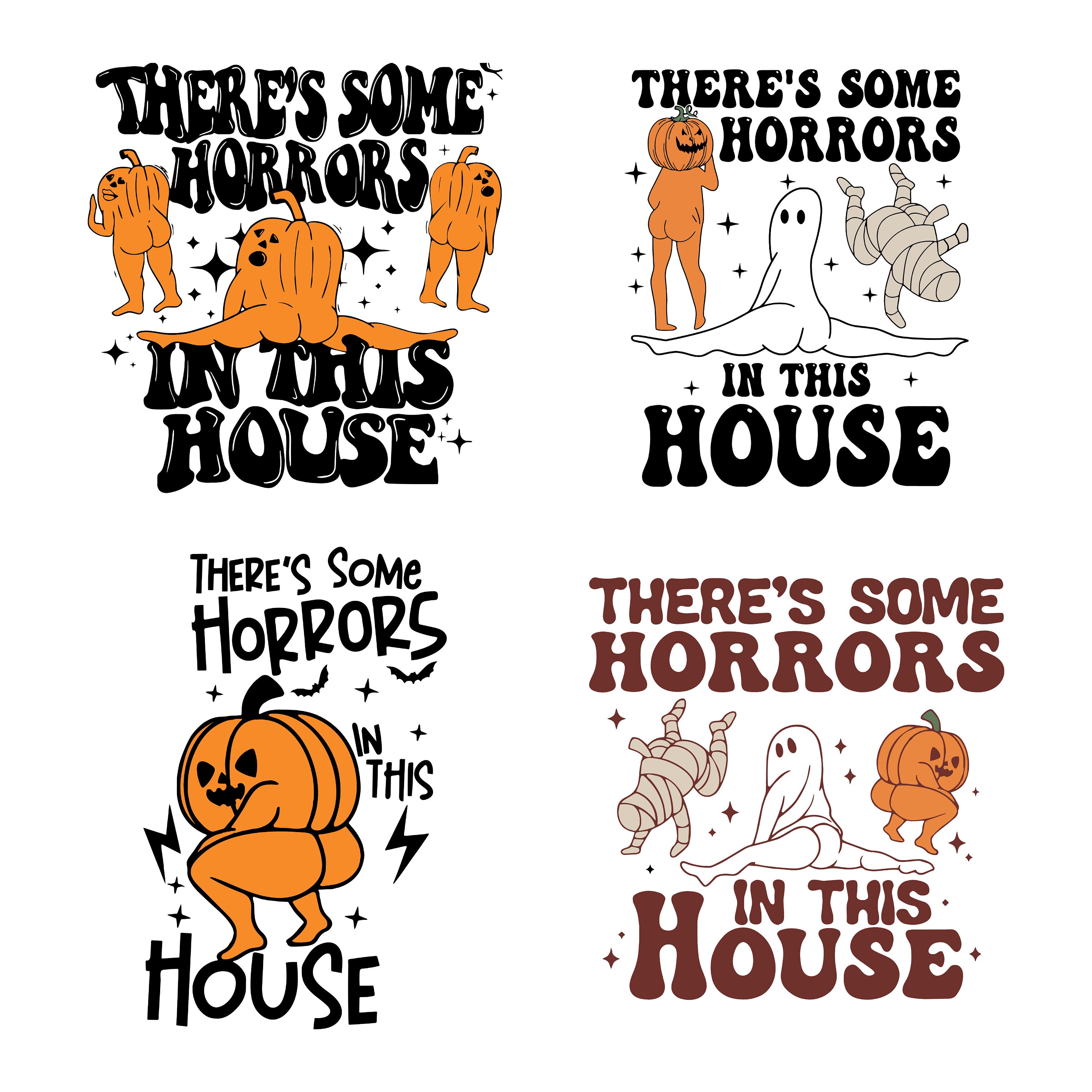 There's Some Horrors in This House Svg, Funny Ghost, Spooky Vibes Svg ...