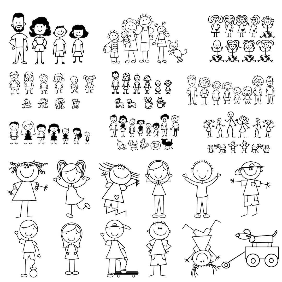 Stick Family SVG Bundle Stick Family Cut Files Huge Pack of Stick ...