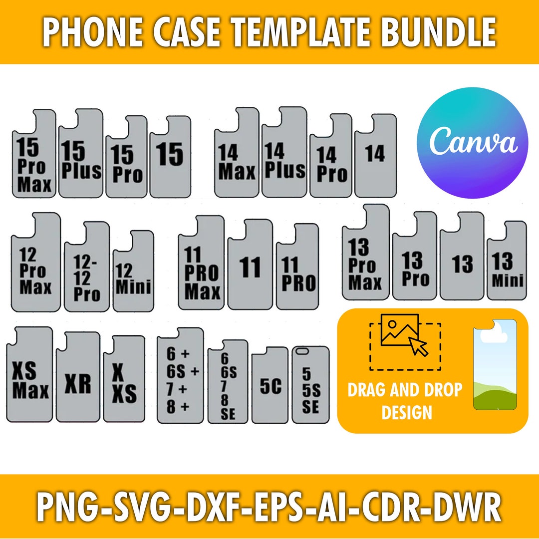 36 Phone Case Template Mega Bundle, iPhone Case Template, iPhone ...