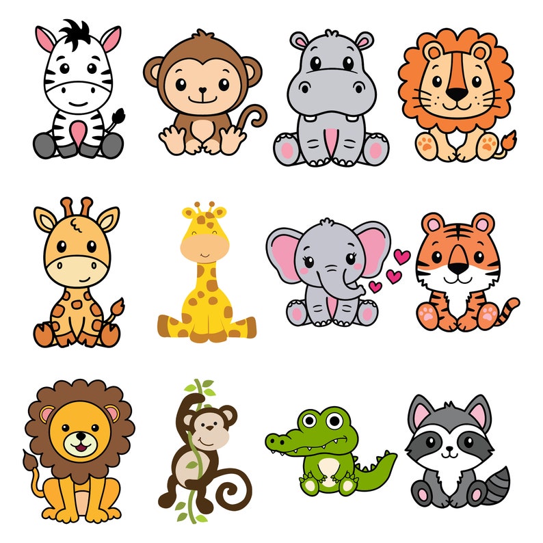 Jungle Animals SVG, Safari Animals Layered Svg, Animal SVG, Safari ...