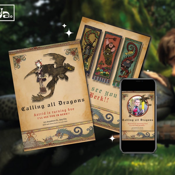 How to Train Your Dragon Invitations - Etsy