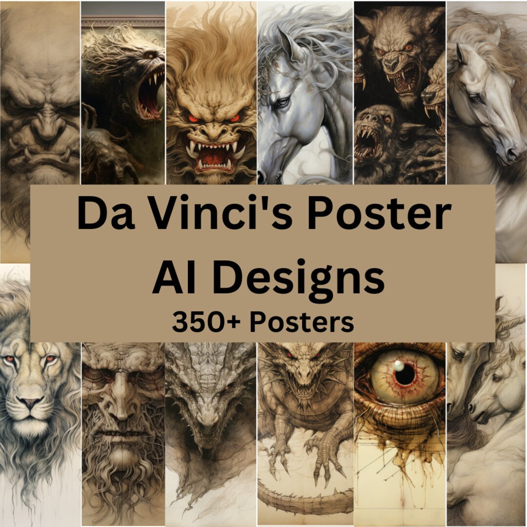 350 Poster Da Vinci Designs , AI Art, Midjourney Prompt, Midjourney AI ...