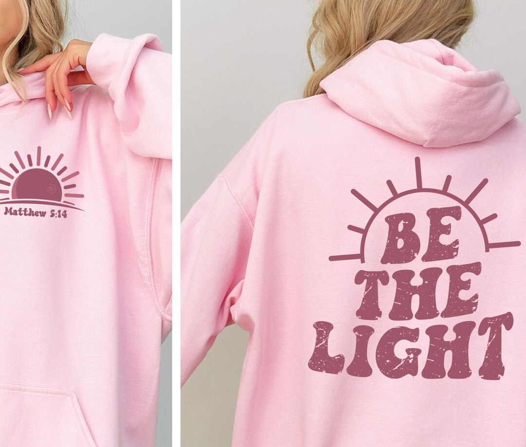 Christian Girls Camp Hoodie, Be the Light Bible Hoodie, Matthew 5:14 ...