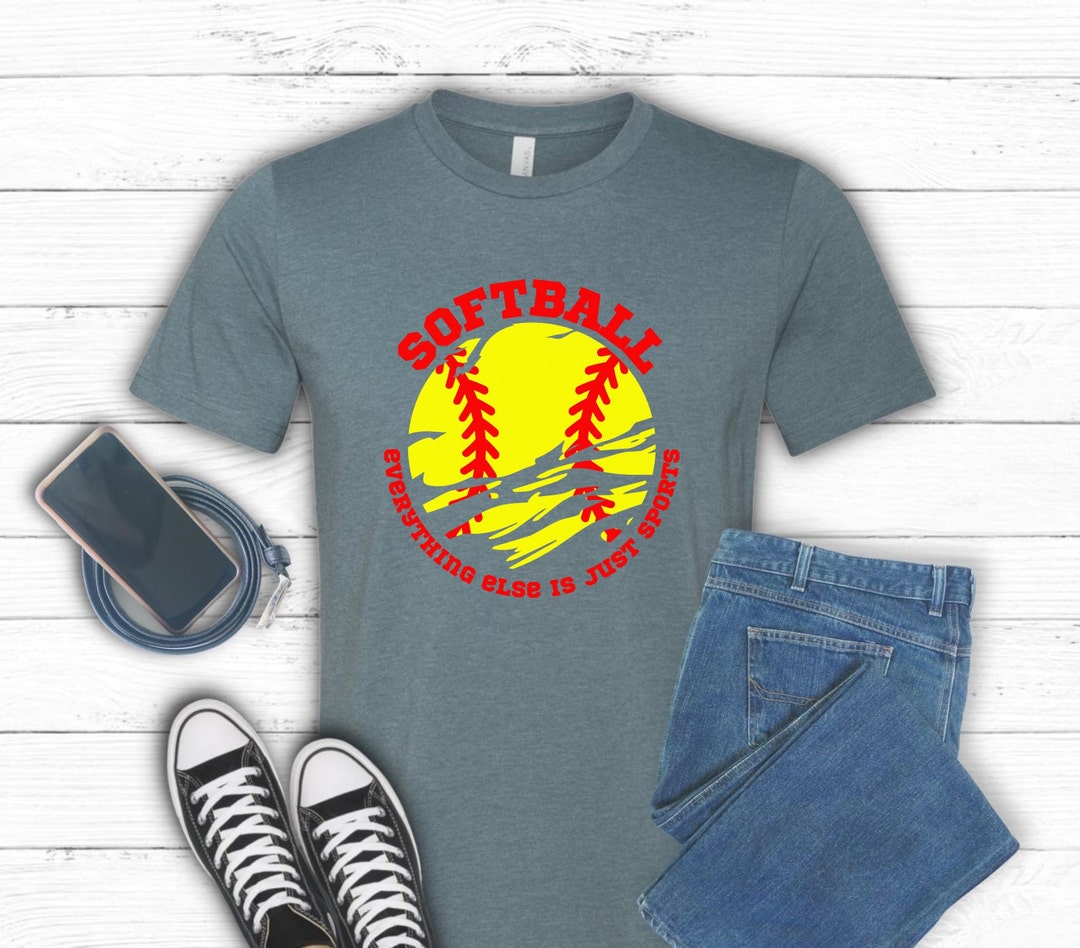 Softball Mom, Sports Shirt for Super Fan, Fun Softball Fan Shirt Gift ...