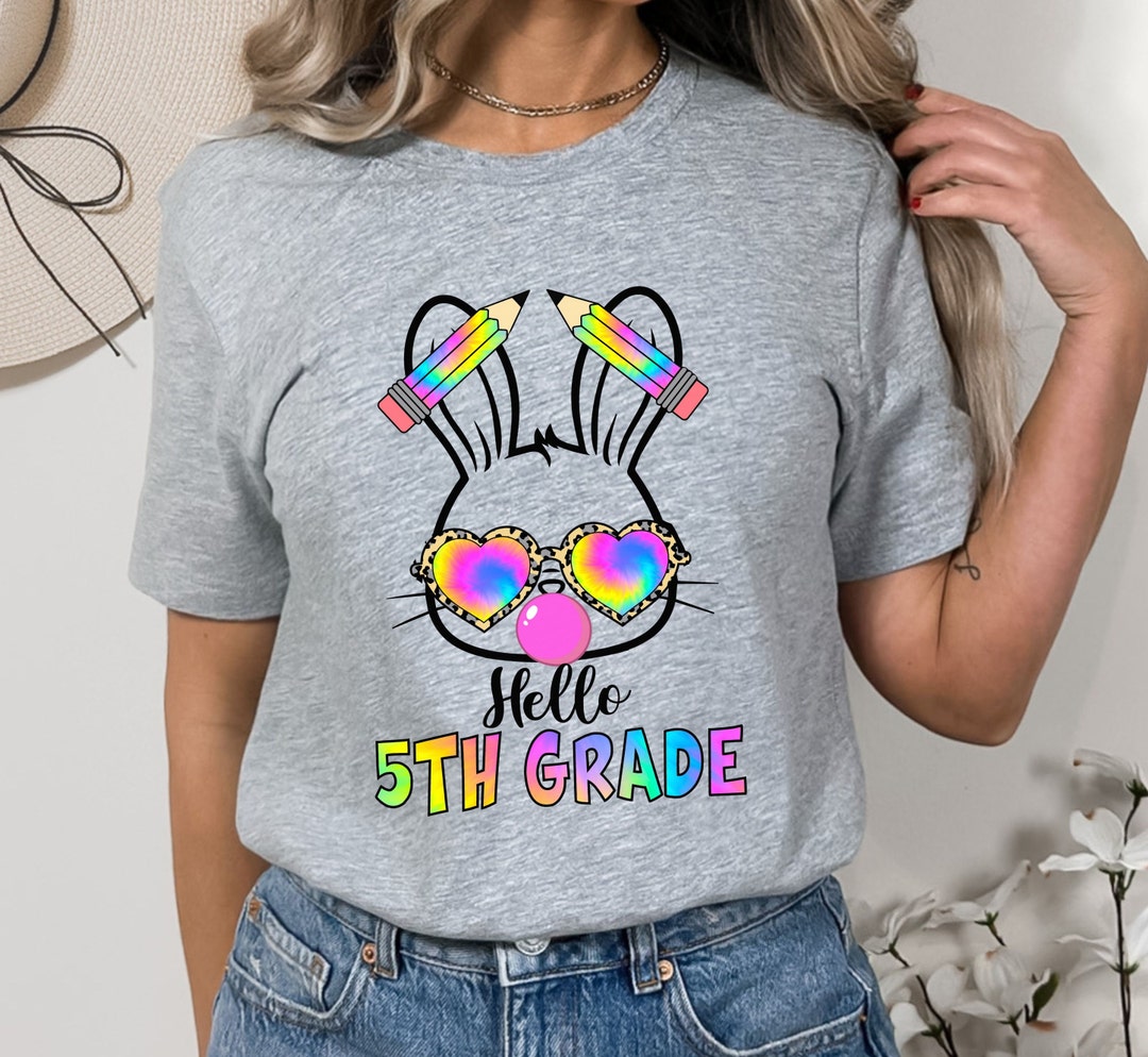Hello Fifth Grade Back to School Shirt for New Teacher, Hello 5th Grade ...