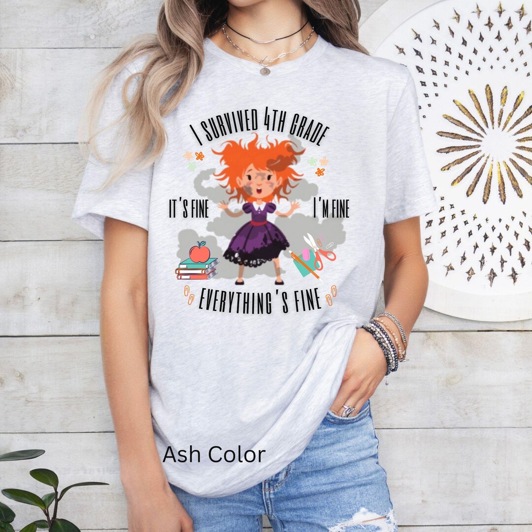 I Survived 4th Grade T-shirt, Teacher Shirt, Grade 4 Last Day of School ...