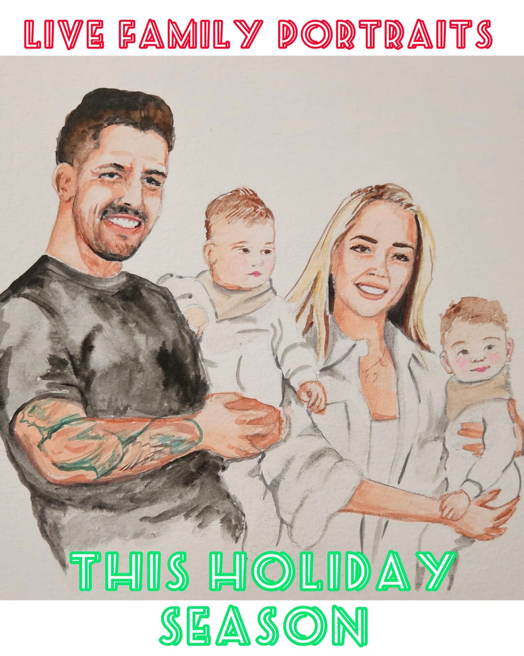 Family Watercolor Portraits - Etsy