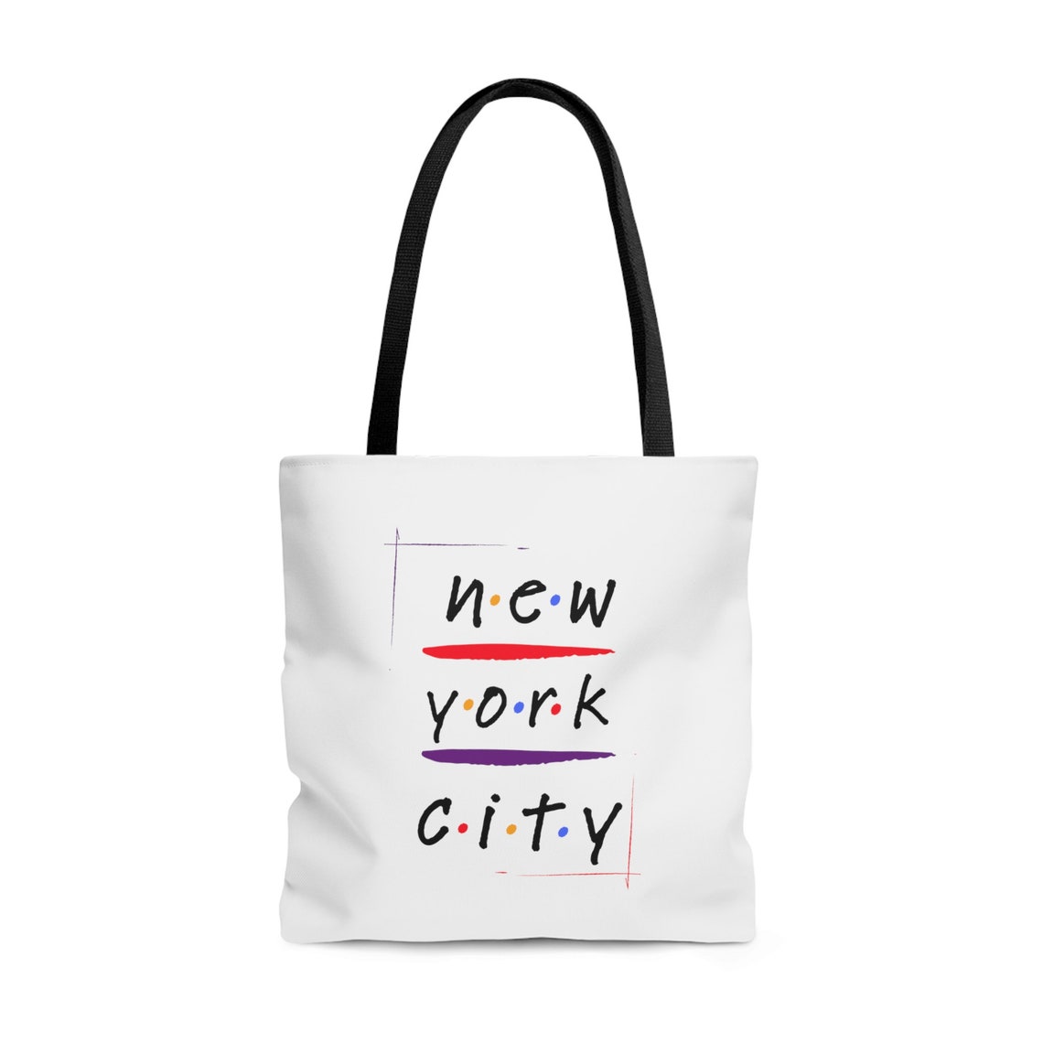 Double Sided Friends Style Tote Bag, NYC Tote Bag, New York Bag, New ...