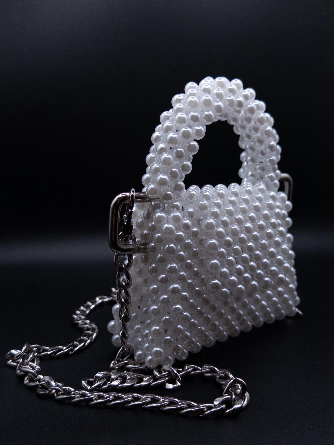 Handmade Pearl Beaded Mini Bag | Bridal Evening Purse - Etsy