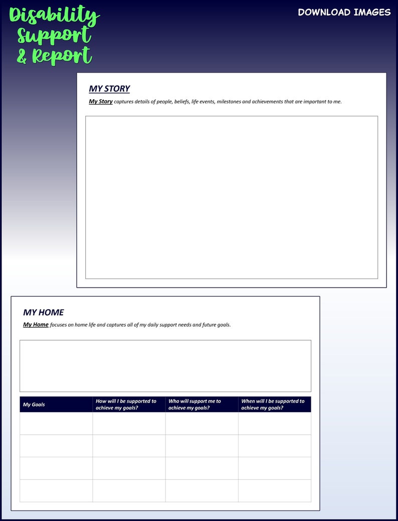 Person-centred Plan (PCP) Template - Etsy Australia