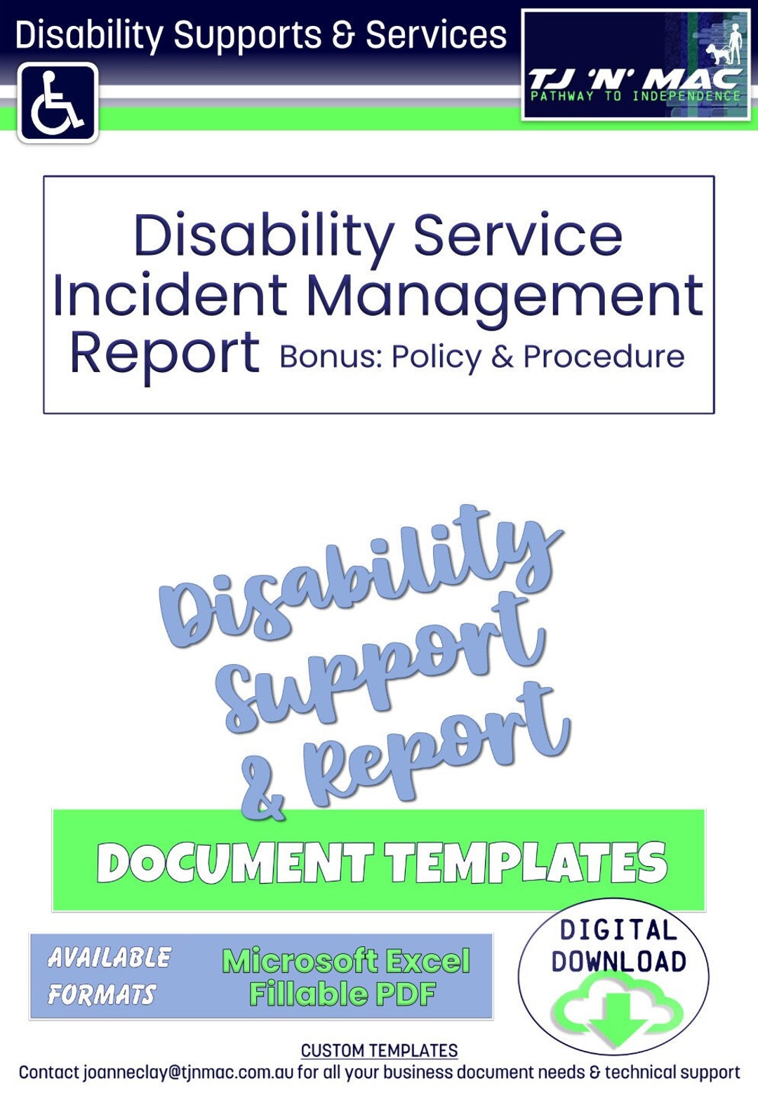 Disability Service Incident Management Report Template - Etsy