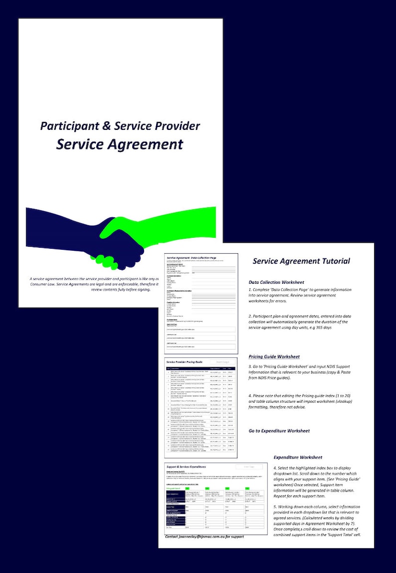 Updated - Disability Service Agreement Template - Etsy Australia