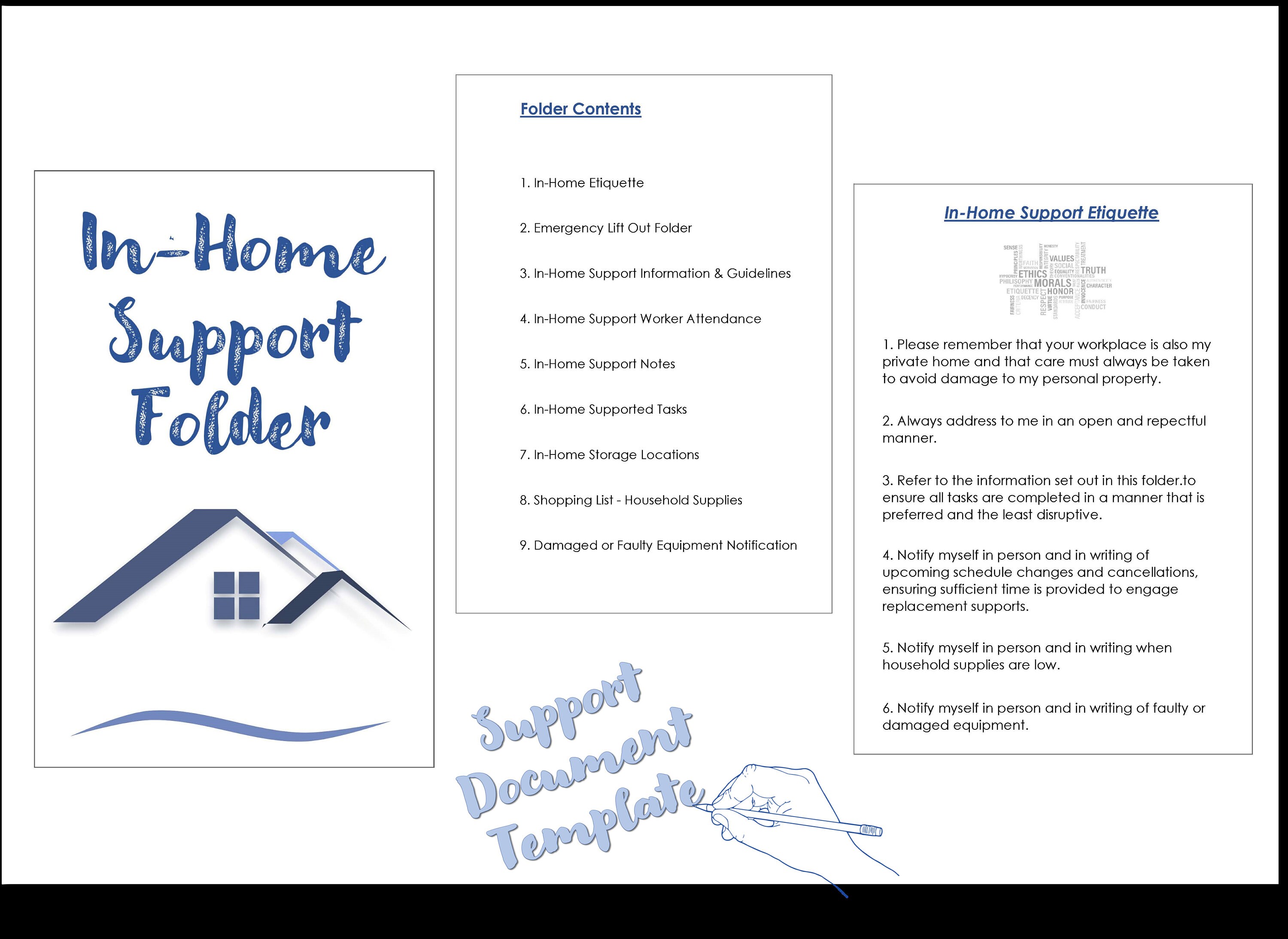 In-home Support Folder - Etsy Australia