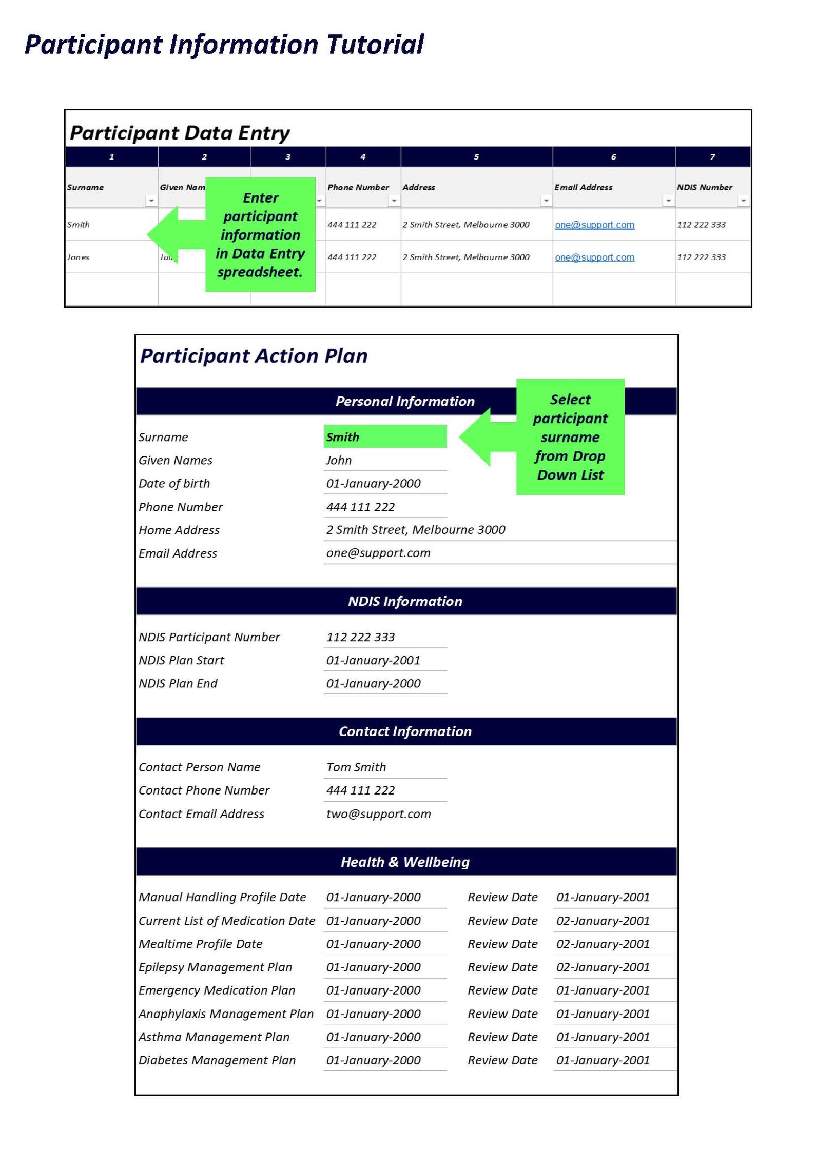 Disability Support Action Plan Template - Etsy