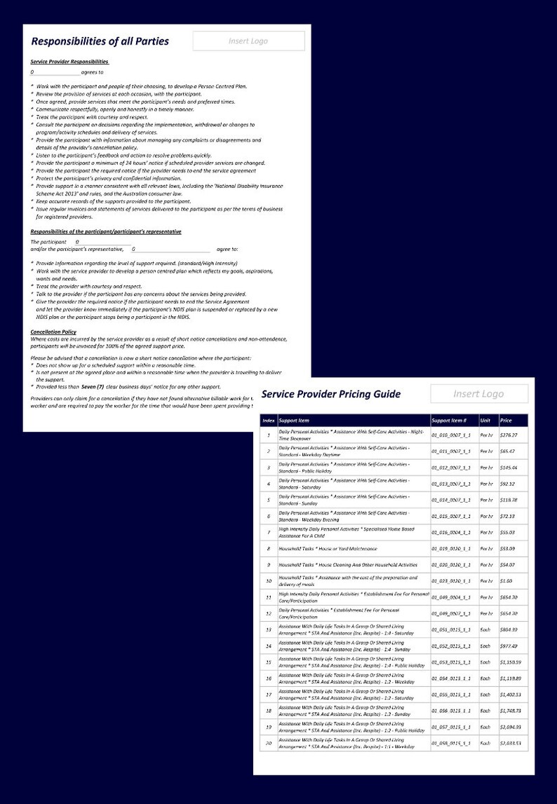 Updated - Disability Service Agreement Template - Etsy Australia