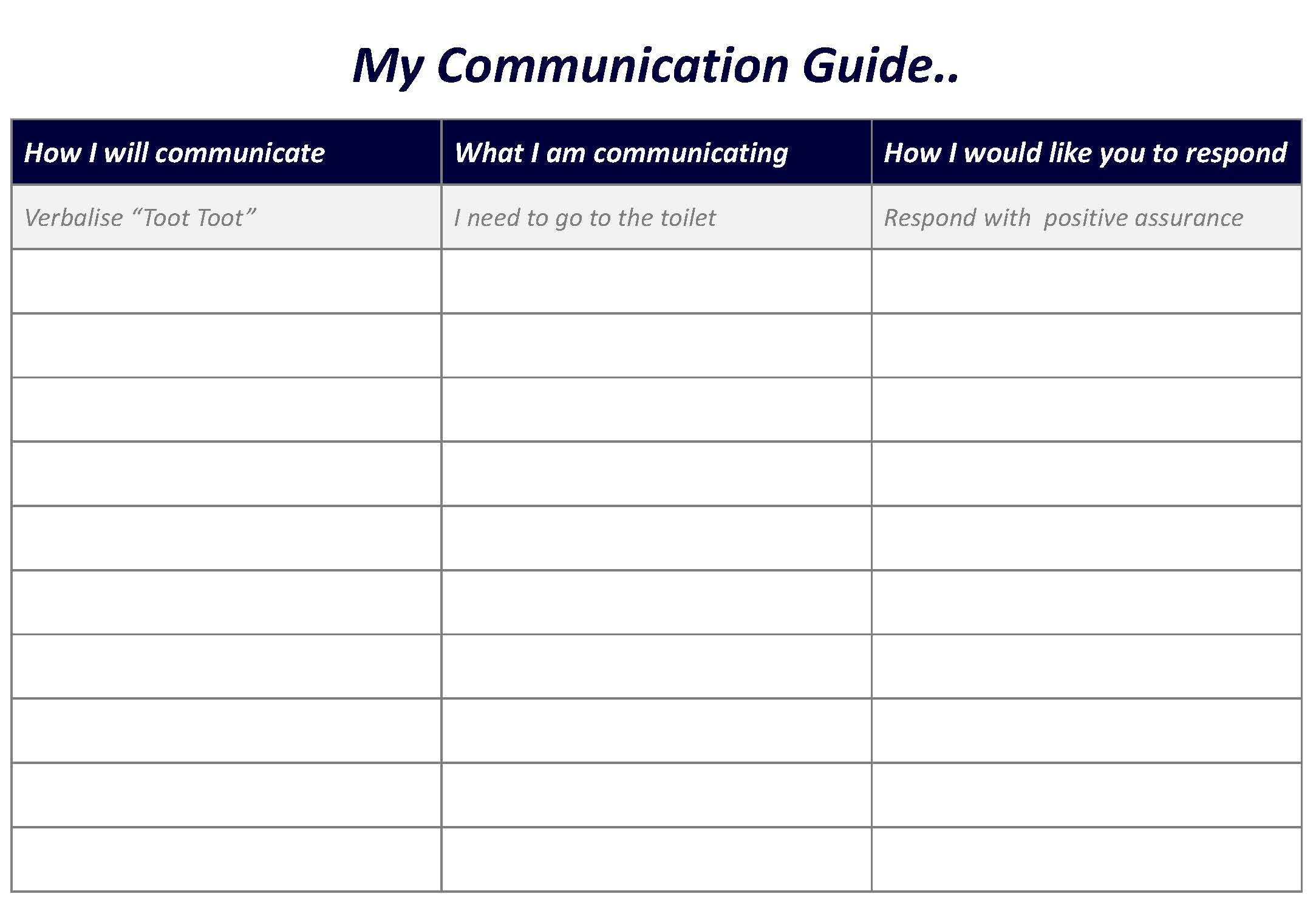Communication Diary Template - Etsy