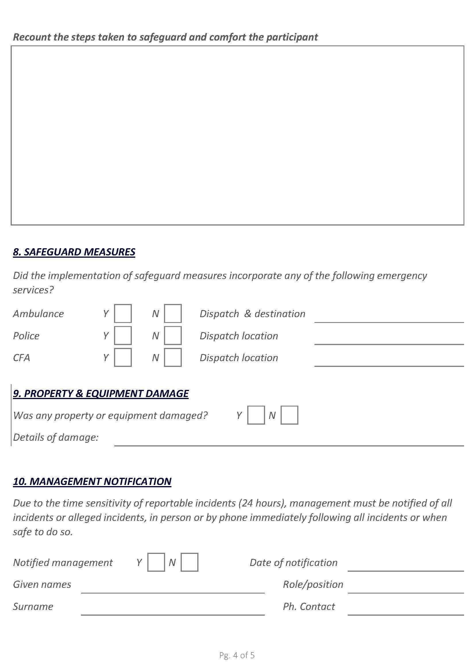 Disability Service Incident Management Report Template - Etsy Australia