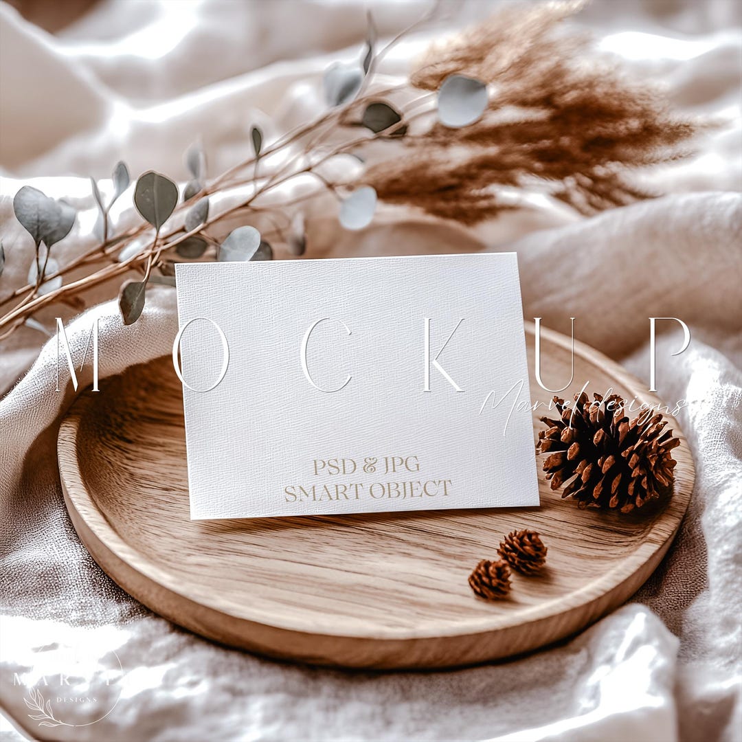7x5 Invitation Mockup, Wedding Invitation Mockup, Horizontal Invitation ...