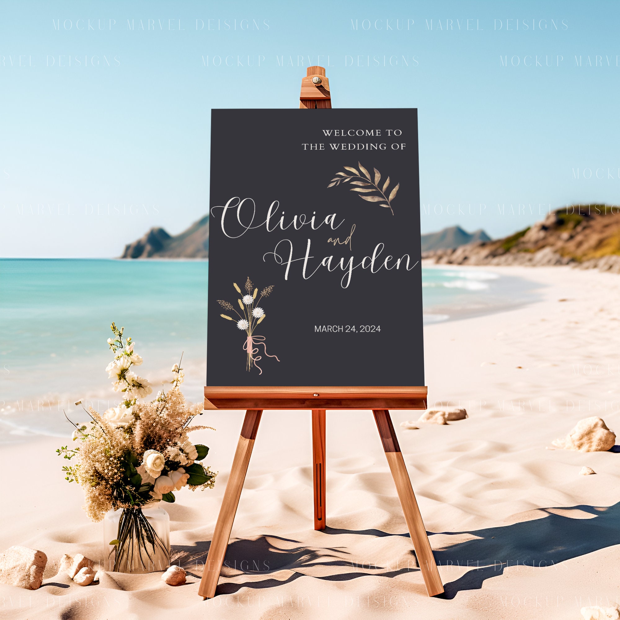 Wedding Sign Mockup Easel Sign Mockup Smart Mockup - Etsy