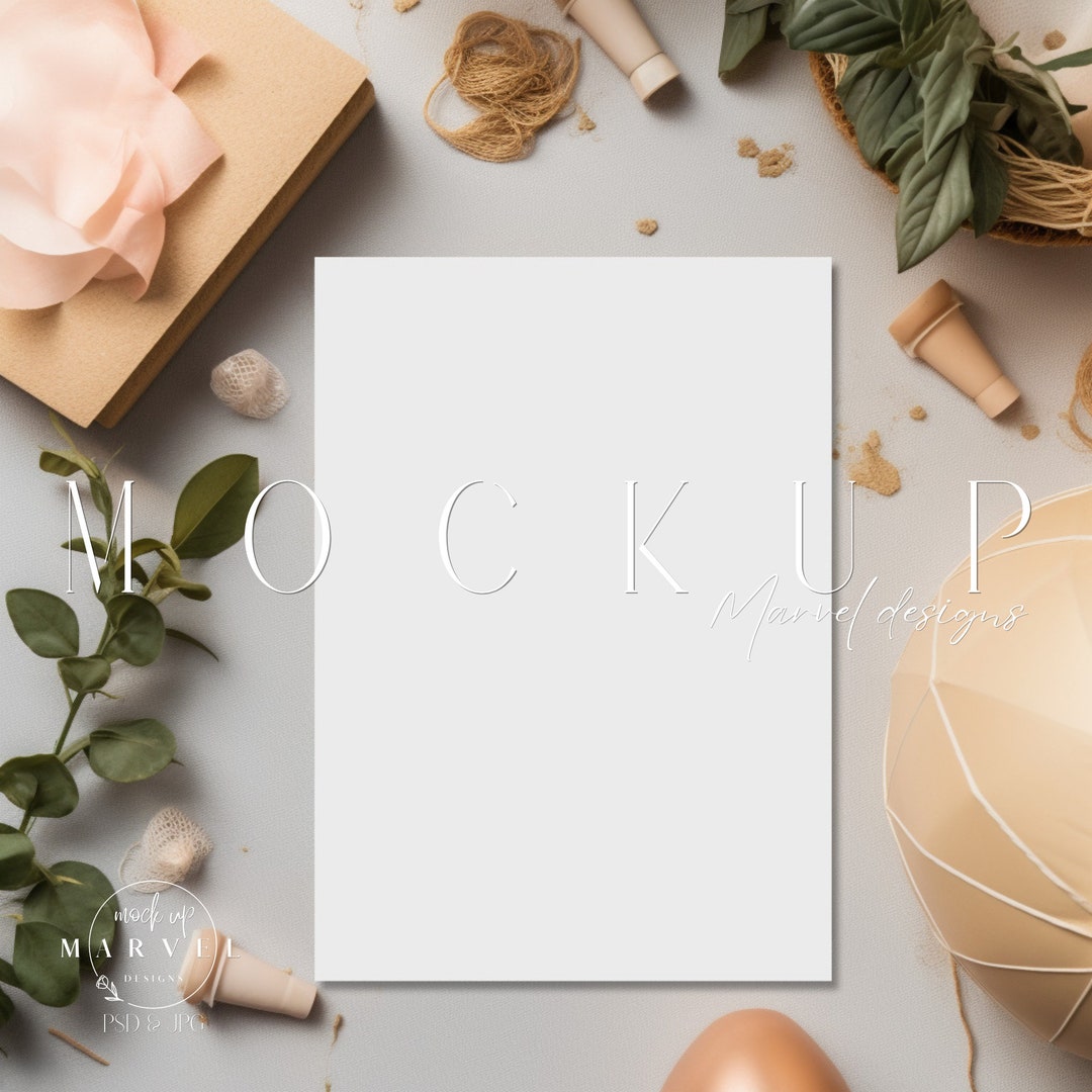 Invitation Mockup | Simple Invitation Mockup | 5x7 Card Mockup | Smart ...