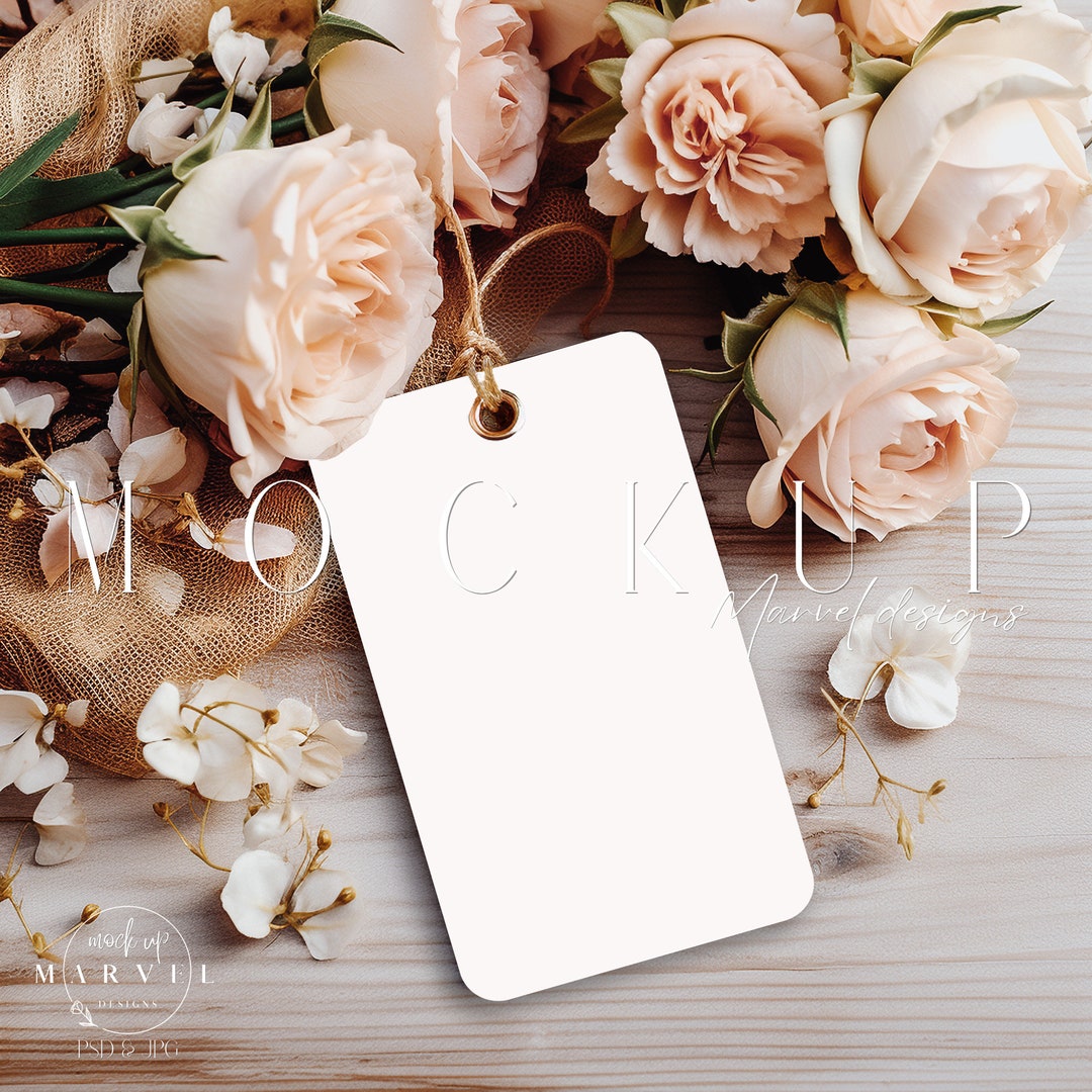 Hang Tag Mock | Rectangle Tag Mockup | Tags Mock up | Label Mockup ...