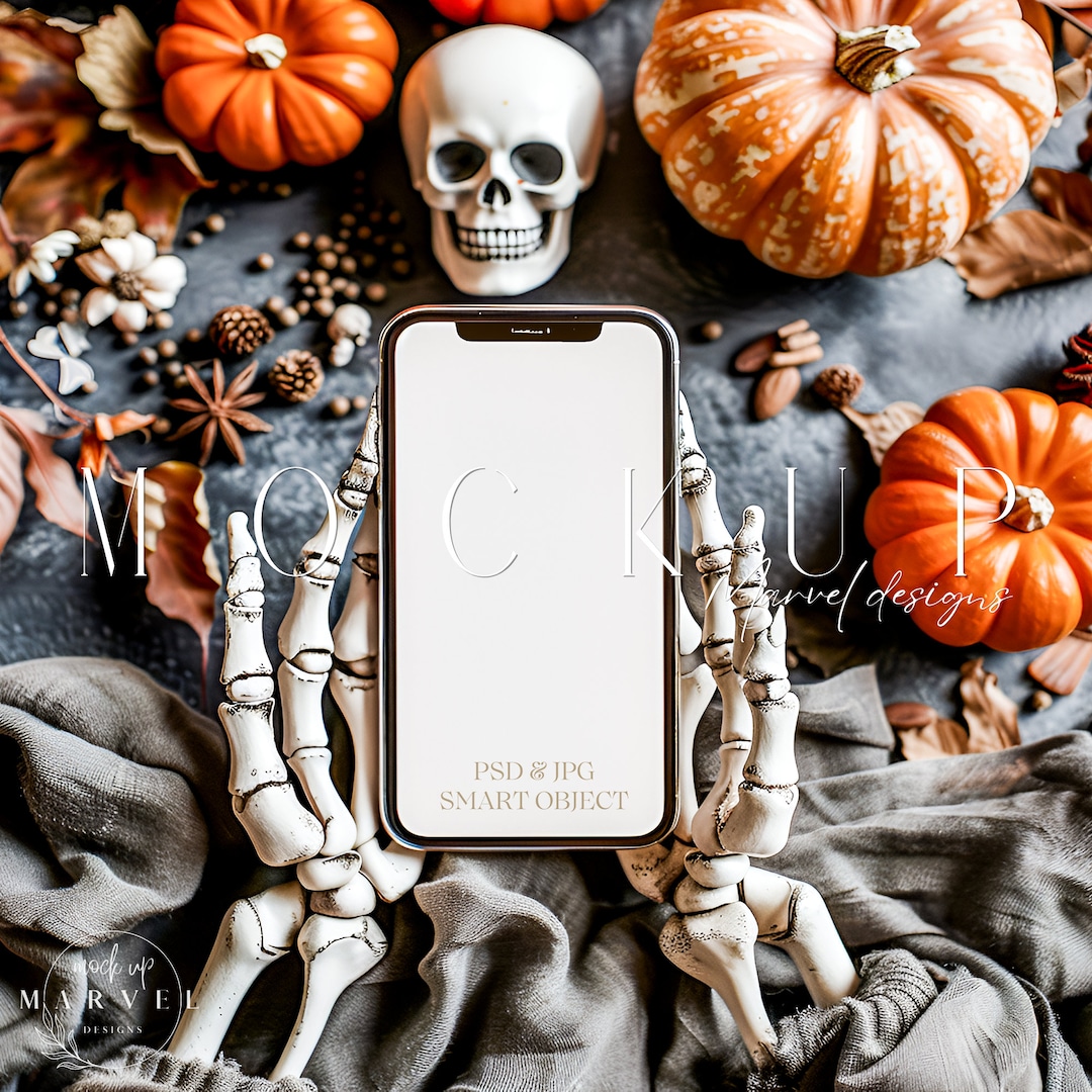 Halloween Digital Invitation Mockup Spooky Party Invite Mockup ...