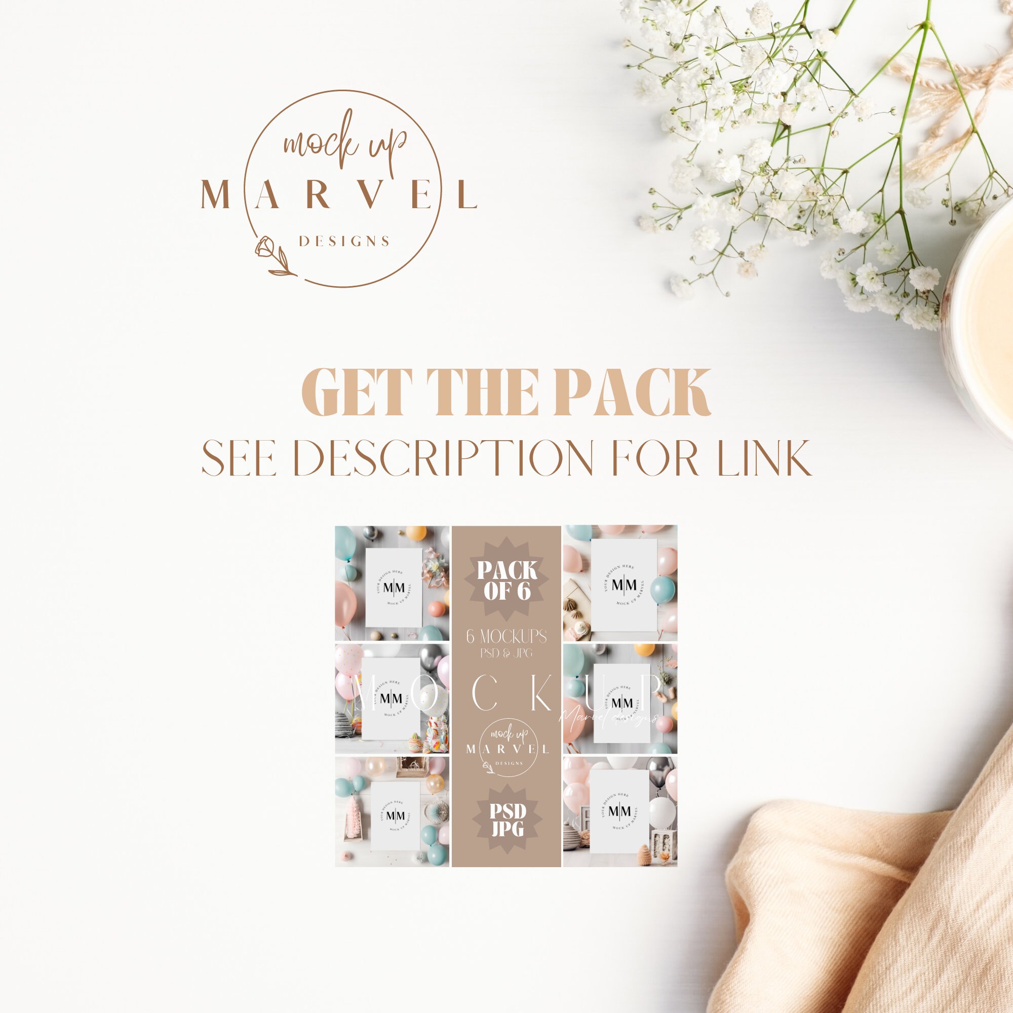 Party Invitation Mockup | Minimalist Invitation Mock up | Birthday ...