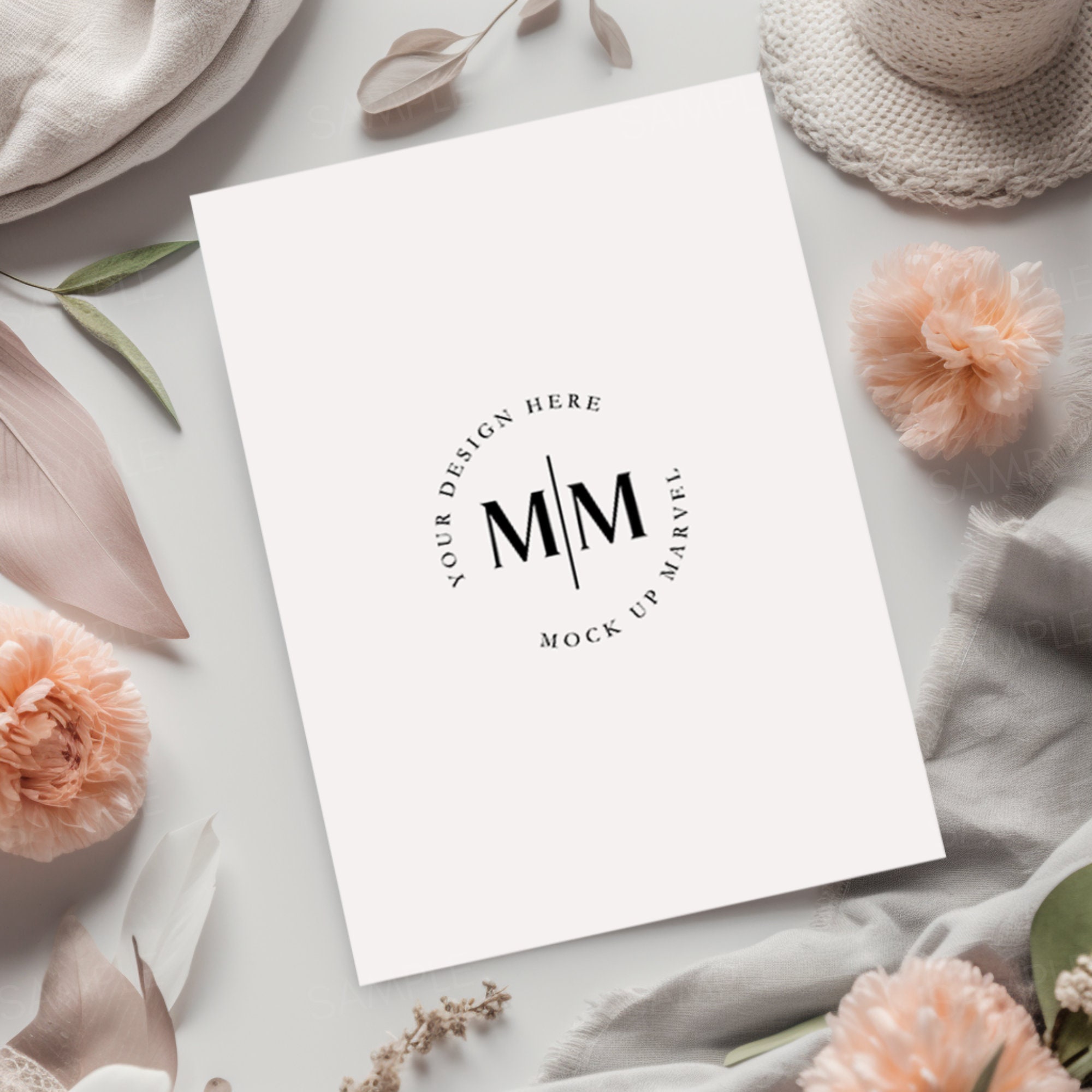 6 Simple Invitation Mockups 5x7 Card Mockups Simple Invite Mockups ...