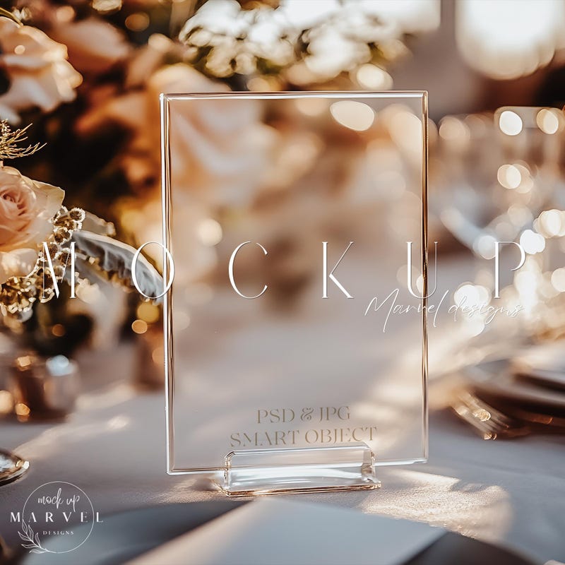 Clear Menu Cards - Etsy