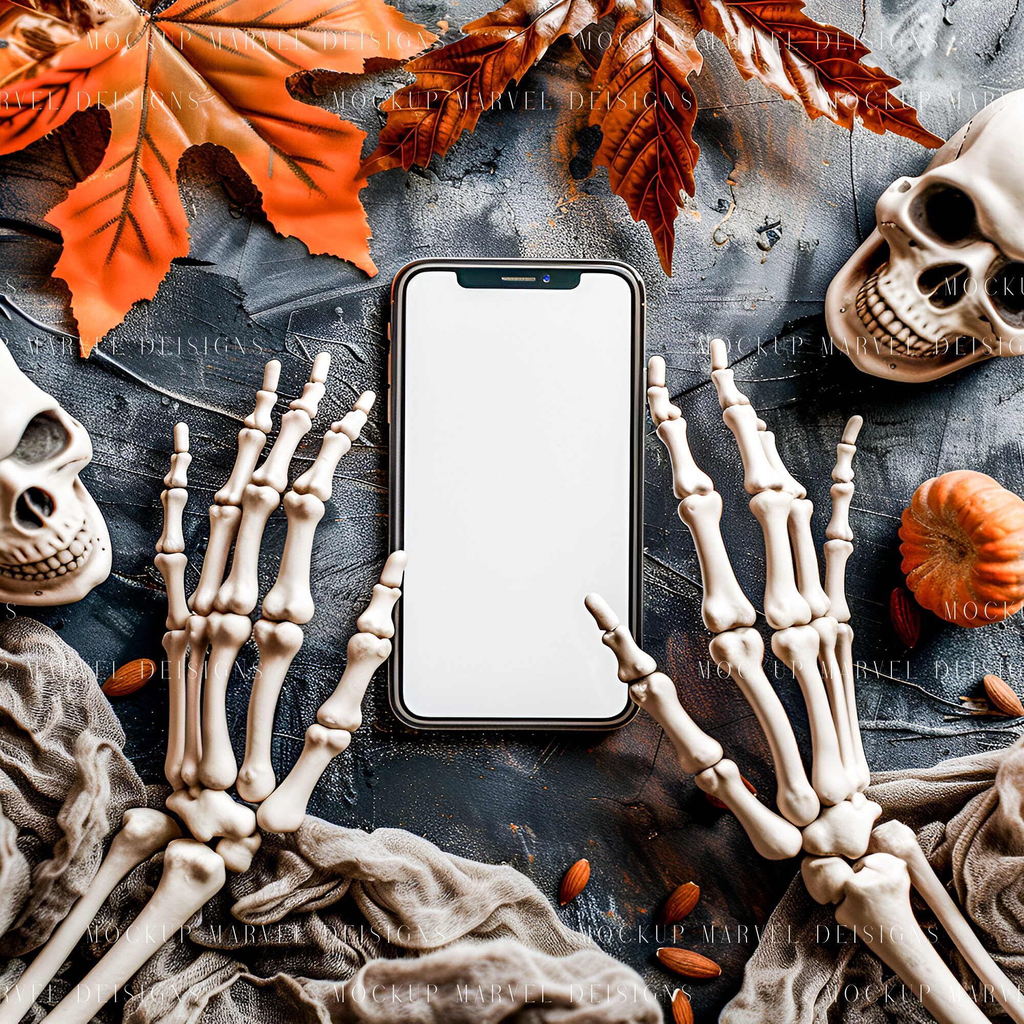 Halloween Digital Invitation Mockup Spooky Party Invite Mockup ...