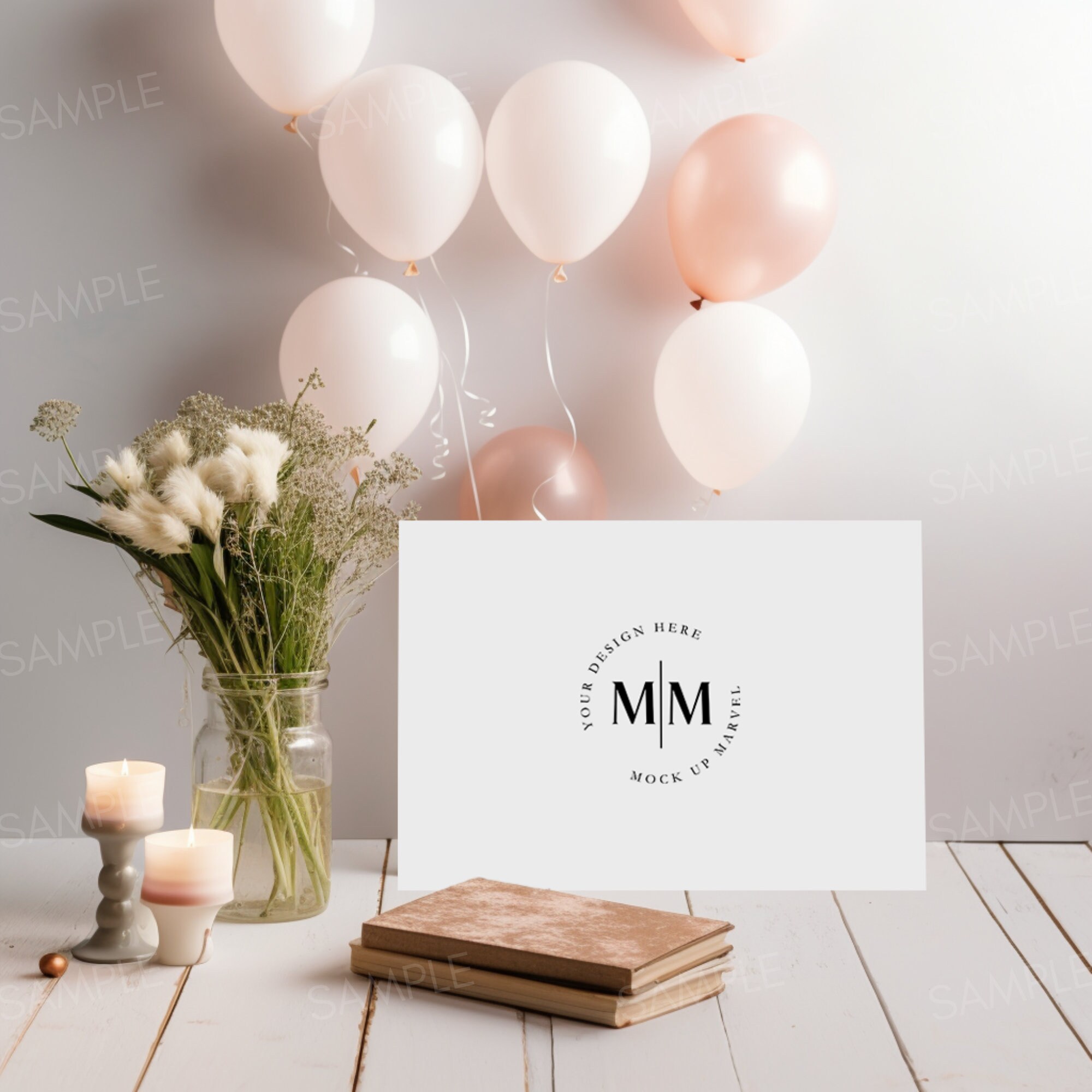 6 Birthday Invitation Mockups | Kids Party Invitation Mockup | Birthday ...