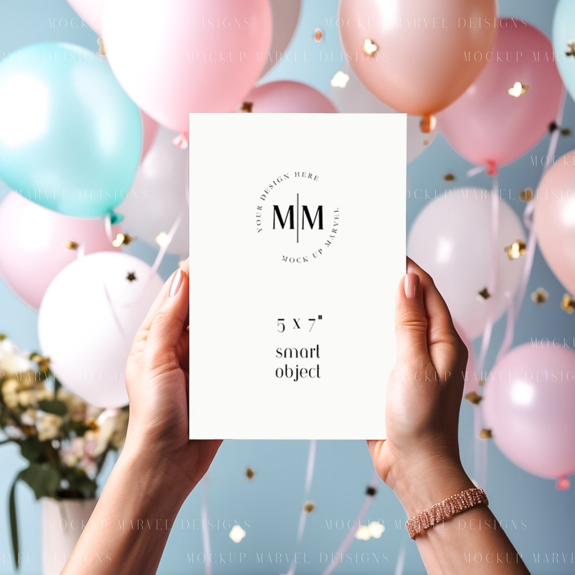 Party Pack Mockup, Invitation Mockup, Birthday Invite Mockup, Table ...