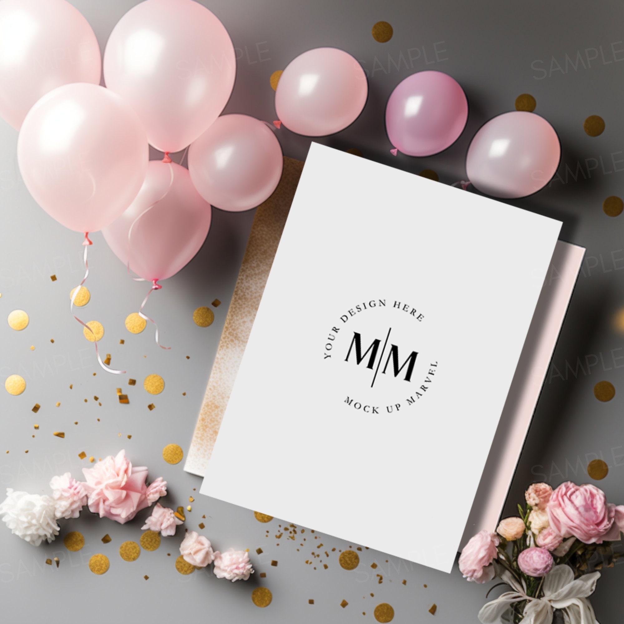 6 Birthday Invitation Mockups | Kids Party Invitation Mockup | Birthday ...