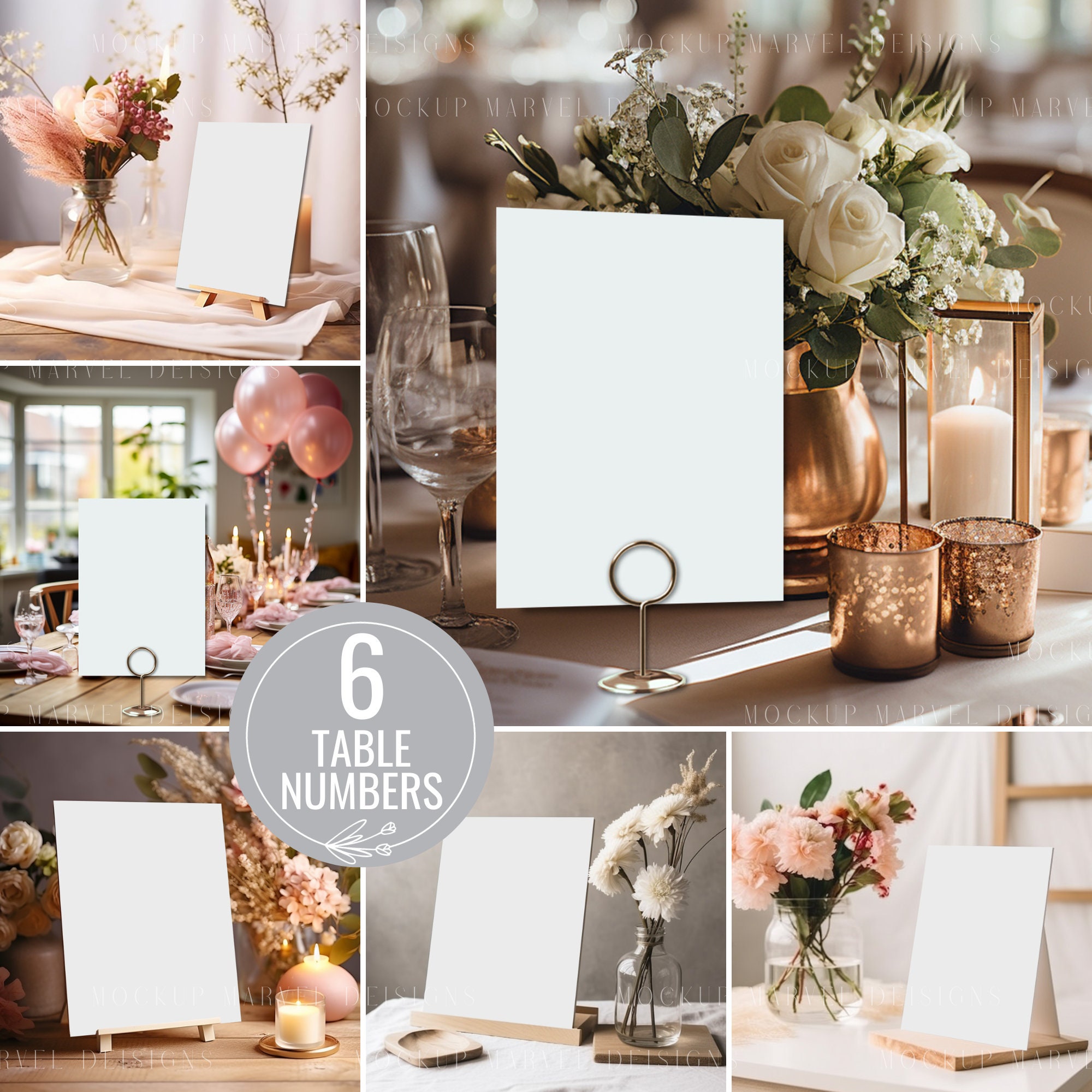 Invitation Mockup Bundle, Wedding Mockup, Birthday Invite Mockup, Table ...
