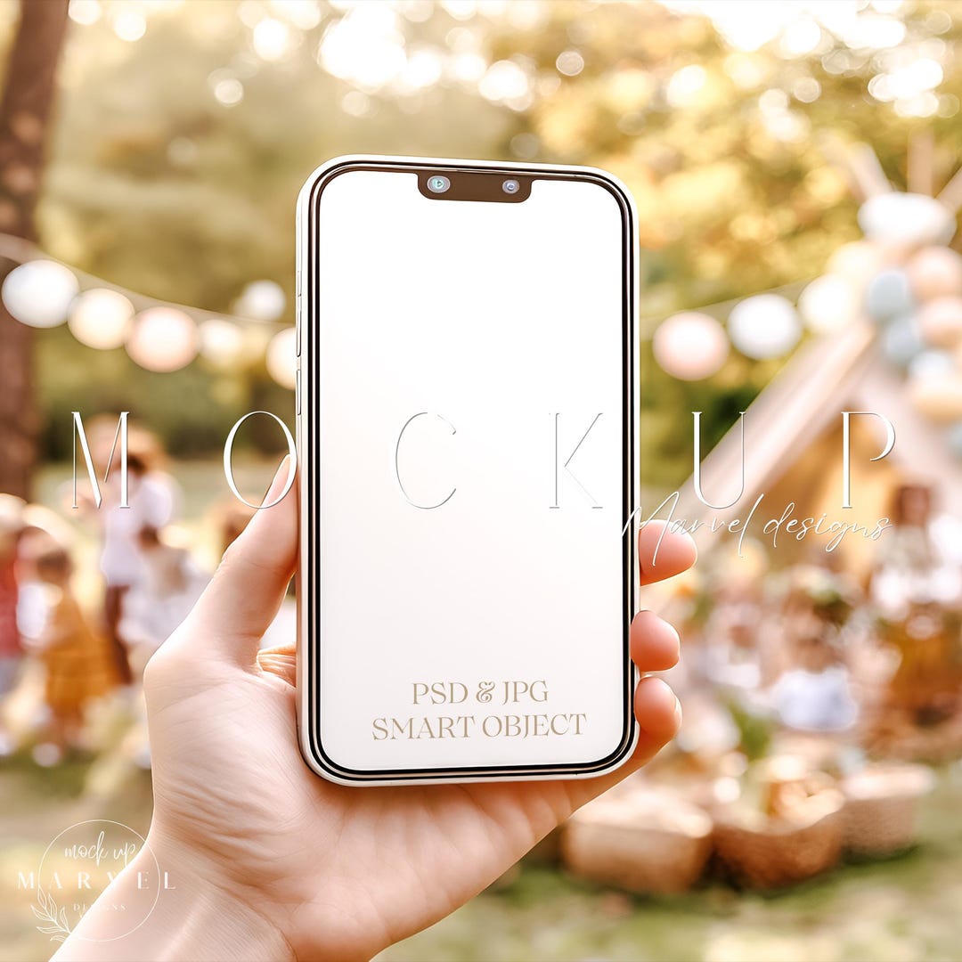 Woodland Themed Invitation Mockup Phone Mock Ups iPhone Screen Mockup ...