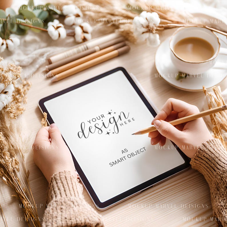 Digital Planner Mockup, iPad Mockup, A5 Planner Mockup, Digital Mockup ...