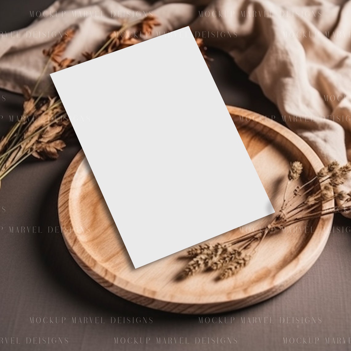 Boho Card Mockup | 5X7 Smart Object Card Mockup | Minimalist Greeting ...