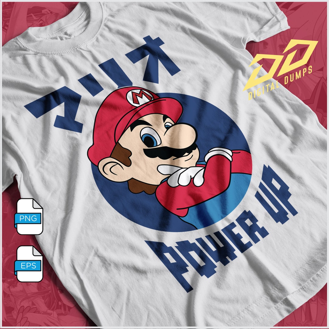 Mario Power up Premium Vector Files Ready for DTF DTG - Etsy