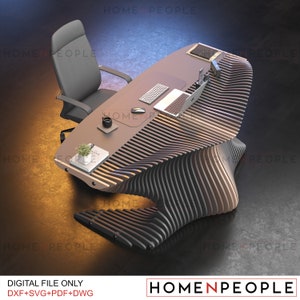 Parametric Reception Desk A-7 / Cnc Files for Cutting / Front Desk ...