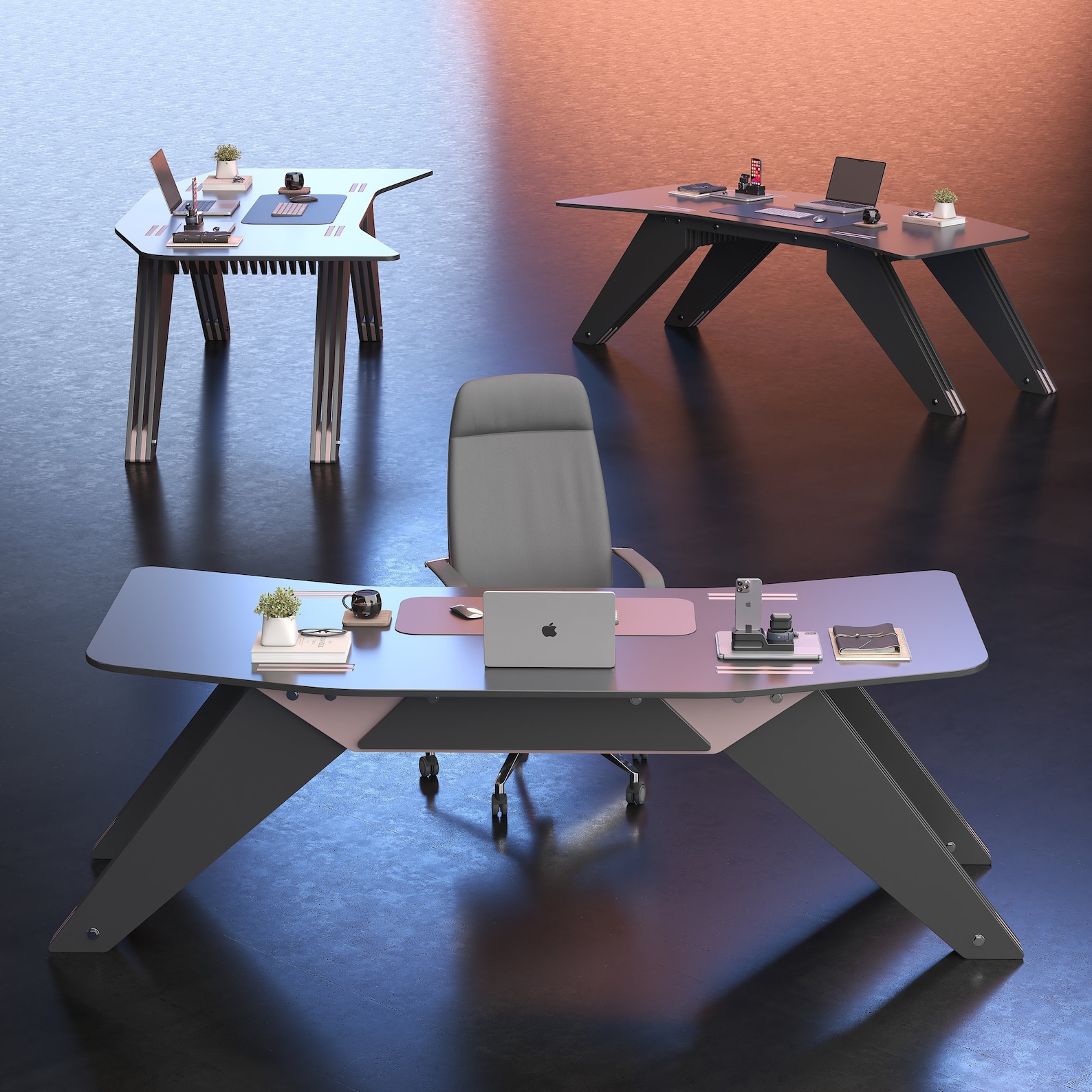 Parametric Reception Desk A-6 / Cnc Files for Cutting / Wooden Office ...