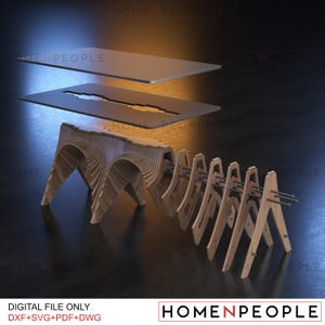 Parametric Dining Table A-3 / CNC Files for Cutting / Plywood Laser ...