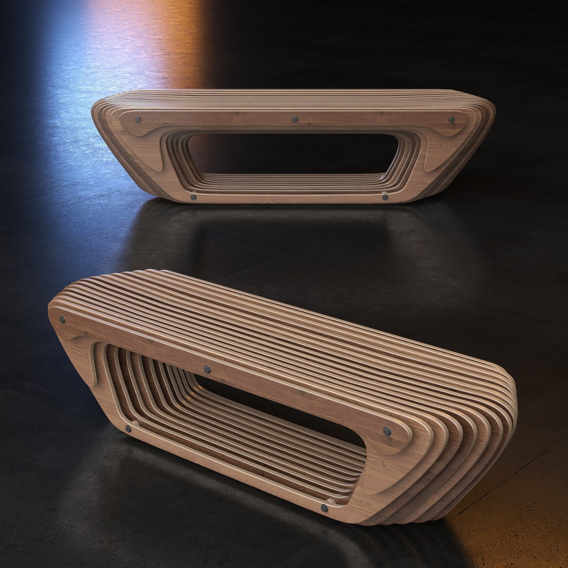 Parametric Bench A-3 / Cnc Files for Cutting / Parametric DXF / Wooden ...