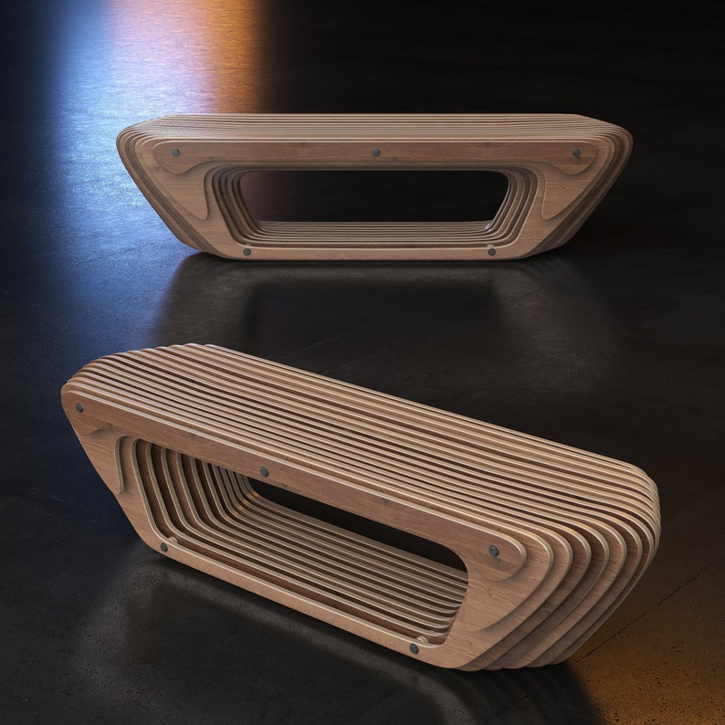 Parametric Bench A-3 / Cnc Files for Cutting / Parametric DXF / Wooden Benches for Entryway Cnc ...