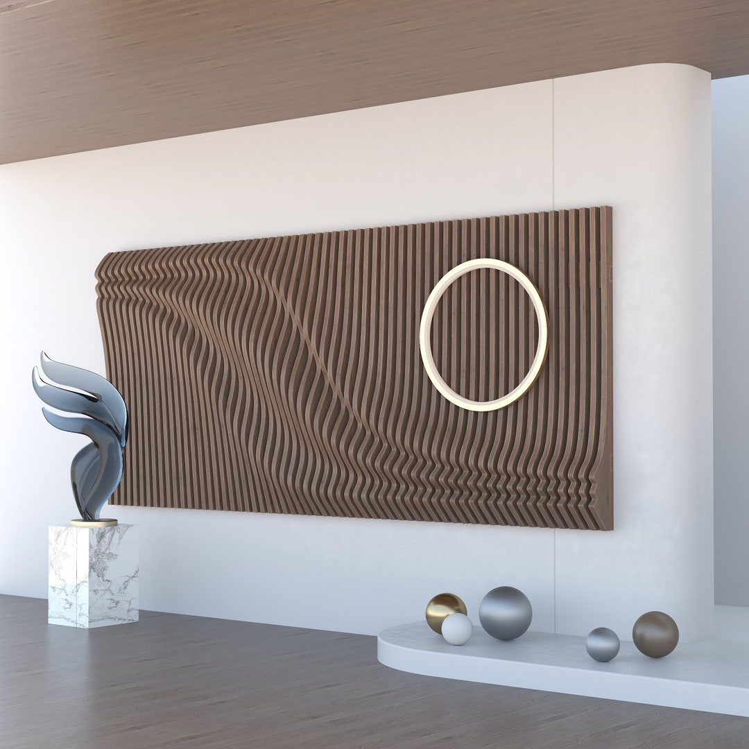 Parametric Wooden Wall Art A-5 / Wood Wall Decor Large / CNC - Etsy