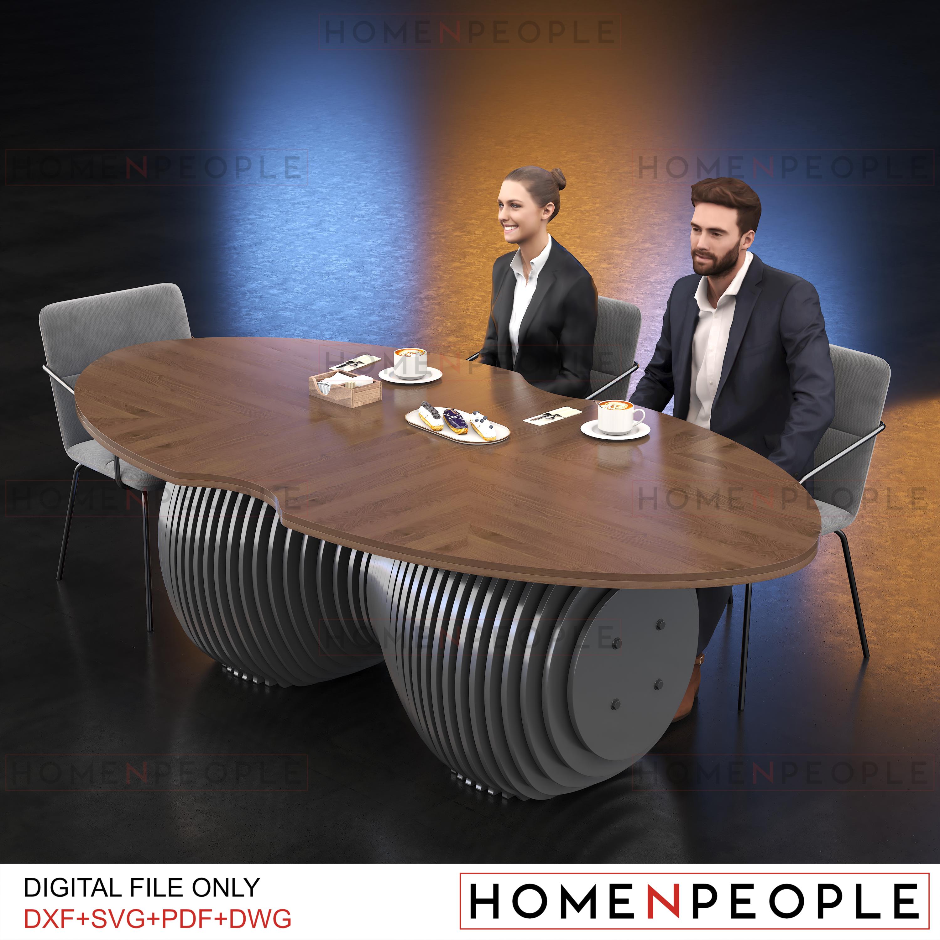 Parametric Dining Table A-7 / CNC Files for Cutting / Plywood Laser ...