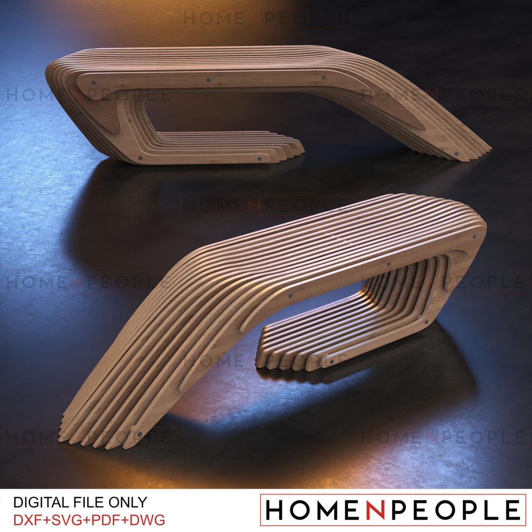 Parametric Bench A-2 / Cnc Files for Cutting / Sculpture Furniture ...