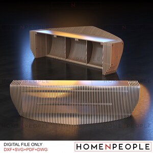 Parametric Reception Desk A-4 / Cnc Files for Cutting / Modern Wooden ...