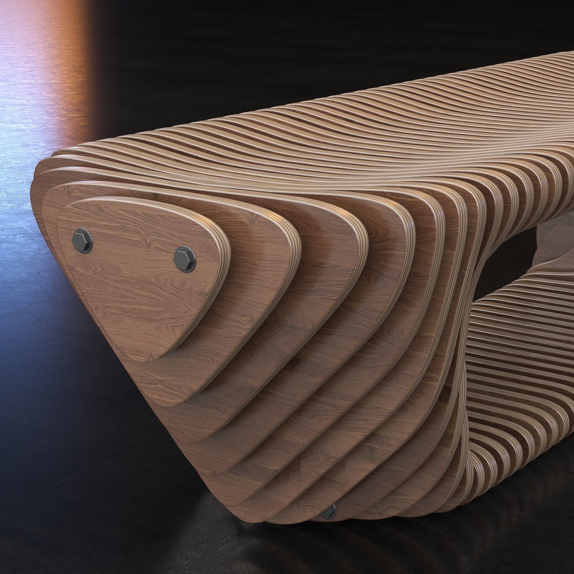Parametric Bench A-4 / CNC Files for Cutting / Wooden Seat / Office ...