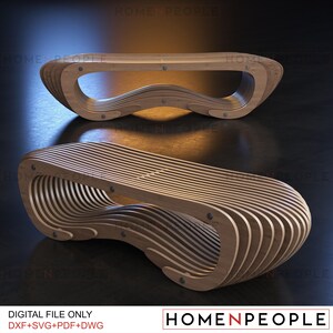 Parametric Bench A-8 / CNC Files for Cutting / Wooden Seat / Office ...