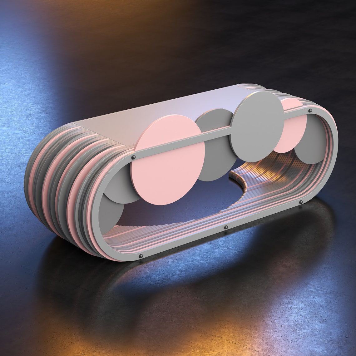 Parametric Reception Desk A-3a / Cnc Files for Cutting / Bubble Front ...